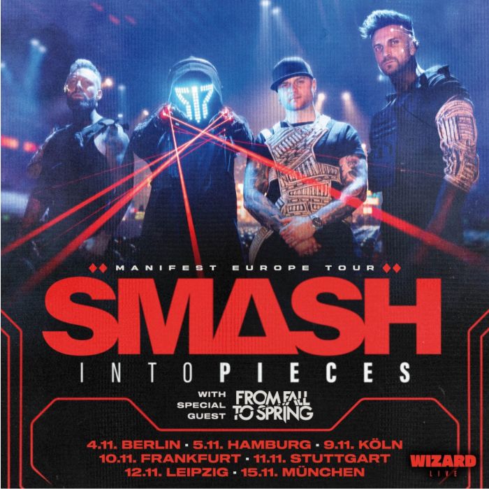 Ankündigung Smash Into Pieces – Manifest Europe Tour 2024 - Dark-Art