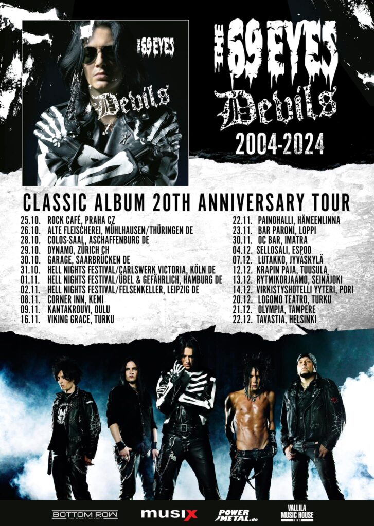 Ankündigung The 69 Eyes ”Devils” 20th Anniversary -Tour - Dark-Art