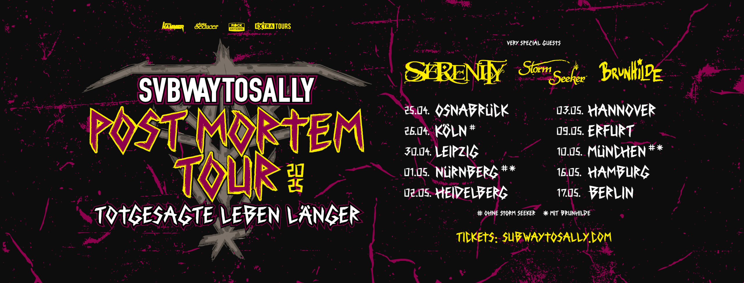 Ankündigung: Subway to Sally - Post Mortem Tour 2025 - Dark-Art